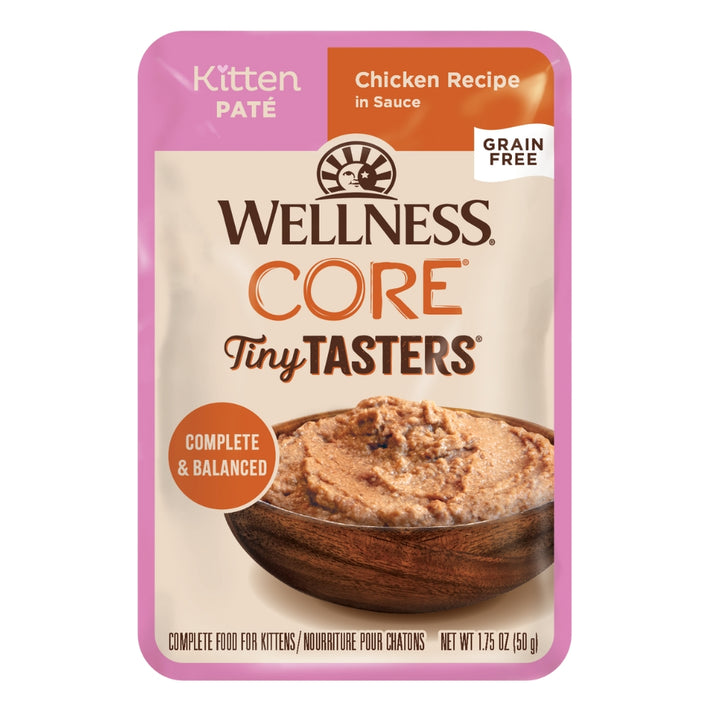 Wellness CORE Tiny Tasters Kitten Pate Chicken Wet Cat Food, 1.75 oz ...