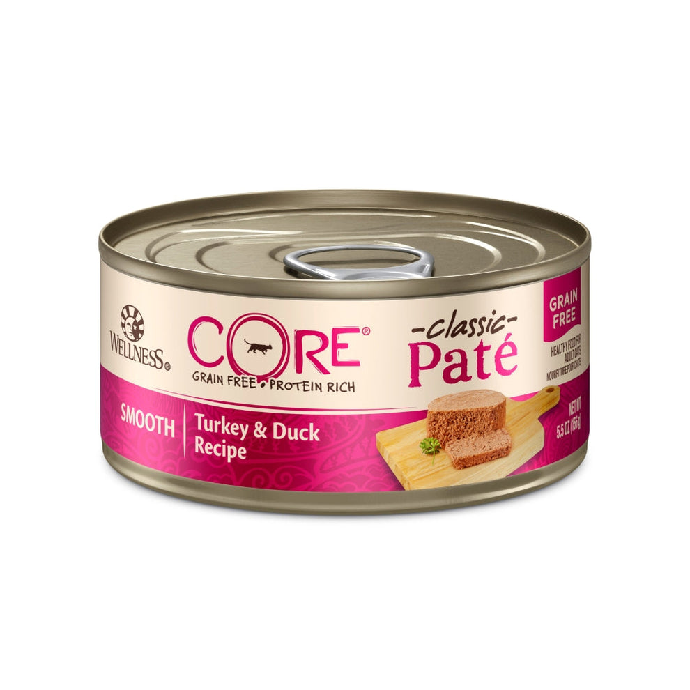 Wellness CORE Grain-Free Turkey & Duck Formula Wet Cat Food, 5.5 oz ...
